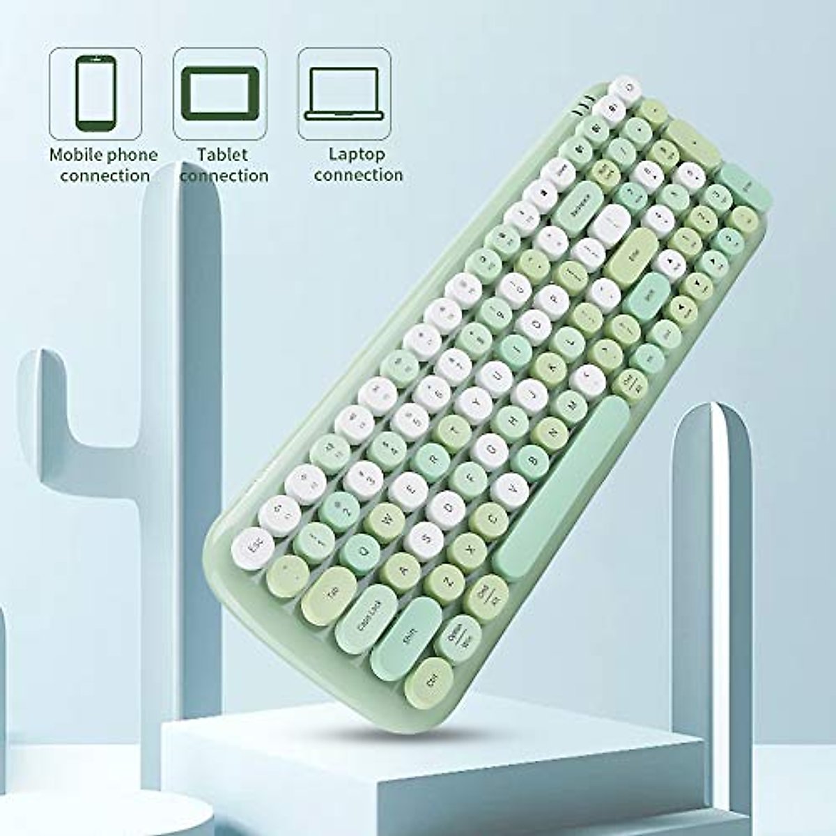 125 Keyboard,Bluetooth 5.1 Laptop Keyboard,Multi‑Device Compact Keyboard,Ergonomic Computer Quiet Keyboard,Keyboard for Laptop Mobile Phone Tablet,for