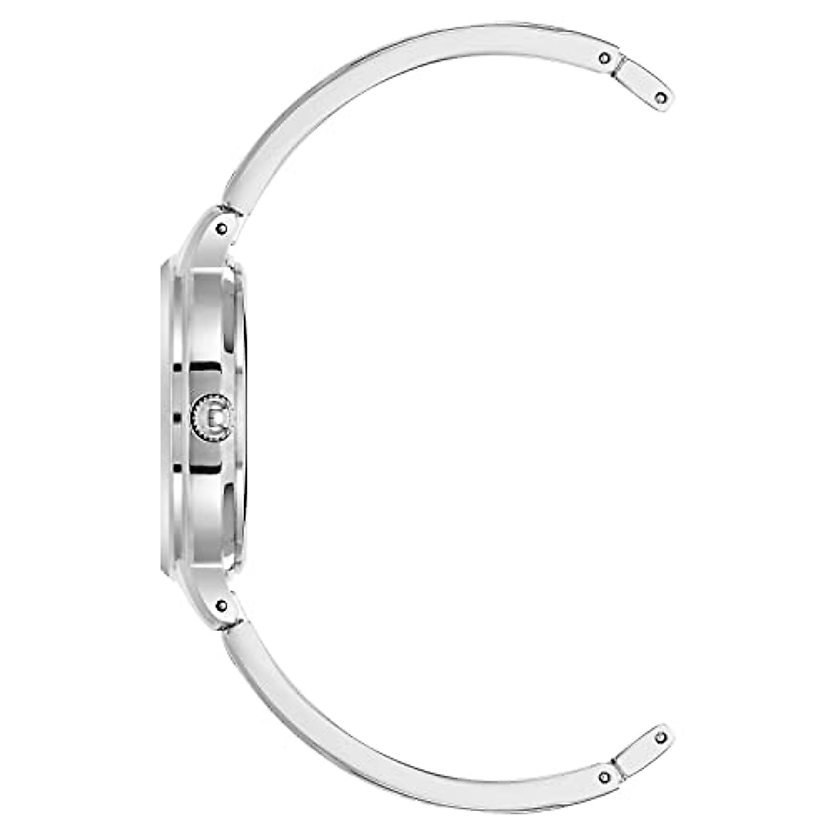 Anne Klein Women's Japanese Quartz Dress Watch with Metal Strap, Silver, 14 (Model: AK/2627BKSV)