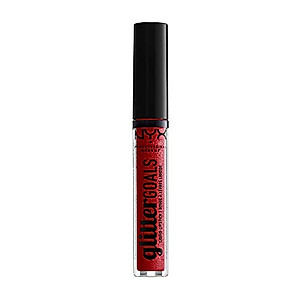 NYX PROFESSIONAL MAKEUP Glitter Goals Liquid Lipstick - Cherry Quartz, Red With Magenta Glitter