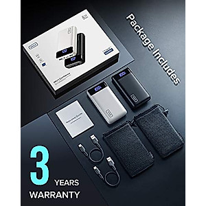 [2 Pack] INIU Portable Charger, 22.5W PD QC Fast Charging 20000mAh LED Display Power Bank External Battery Pack Compatible with iPhone 14 13 12 X Pro Max Samsung S21 Google LG AirPods iPad Tablet, etc