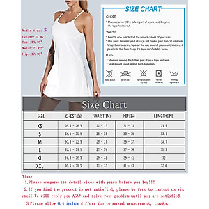 Women's Sleeveless Exercise Tennis Dress with Built-in Bra & Shorts Golf Workout Athletic Dresses Pockets