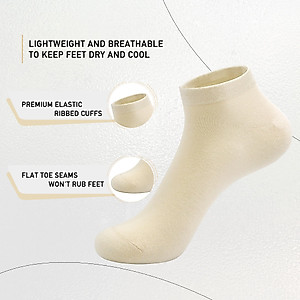 SERISIMPLE Women Viscose Bamboo Ankle Socks Low Cut Thin Sock Lightweight Pastal Color Soft Sock 5 Pairs(Assorted1, Medium)