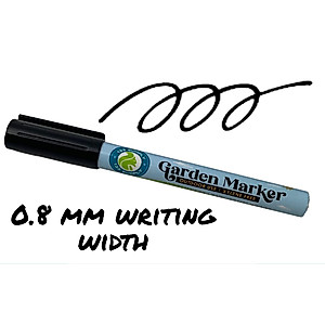133 SUPPLY - 2 Pack Garden Marker Pen Permanent Markers Black (UV Fade Resistant Marker Pens for Plant Markers Garden Markers Waterproof Pen Black Markers Outdoor Marker for Garden Plant Labels 0.8mm)