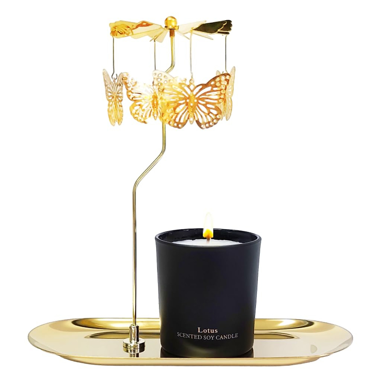 Birthday Gift for Women, Unique Butterfly Candle Gift for Mothers, Sisters, and Best Friends, Gift of Rotating Scented Candles for Mother's Day,Christmas,Easter,6 oz.