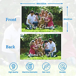 Custom Flag 3x5 FT Personalized Flags Banners Create Your Own Flag with Photo Text Logo Customizable Double-sided Flag with Vivid Color and Double Stitched for Room Outdoor Garden