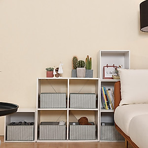 GRANNY SAYS Bundle of 3-Pack Shelf Storage Baskets & 1-Pack Closet Hanging Storage Shelves