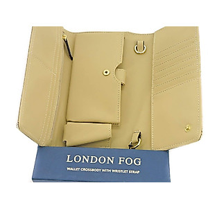 London Fog Wallet Crossbody In Gold