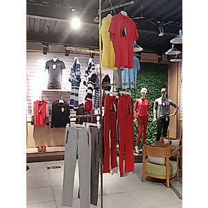 BIFCIOFH Adjustable Clothing Rack, 4-Tier Standing Metal Clothing Rack, Heavy Duty Vertical Pole Garment Rack, Closet Organizer System