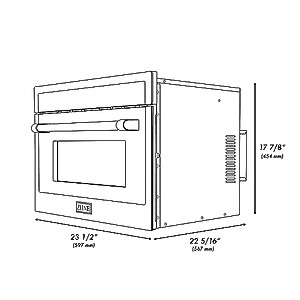 ZLINE 24" 1.6 cu ft. Built-in Convection Microwave Oven in Fingerprint Resistant with Speed and Sensor Cooking