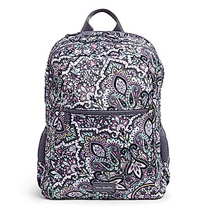Vera Bradley Women's Recycled Lighten Up Reactive Grand Backpack, Bonbon Medallion, One Size