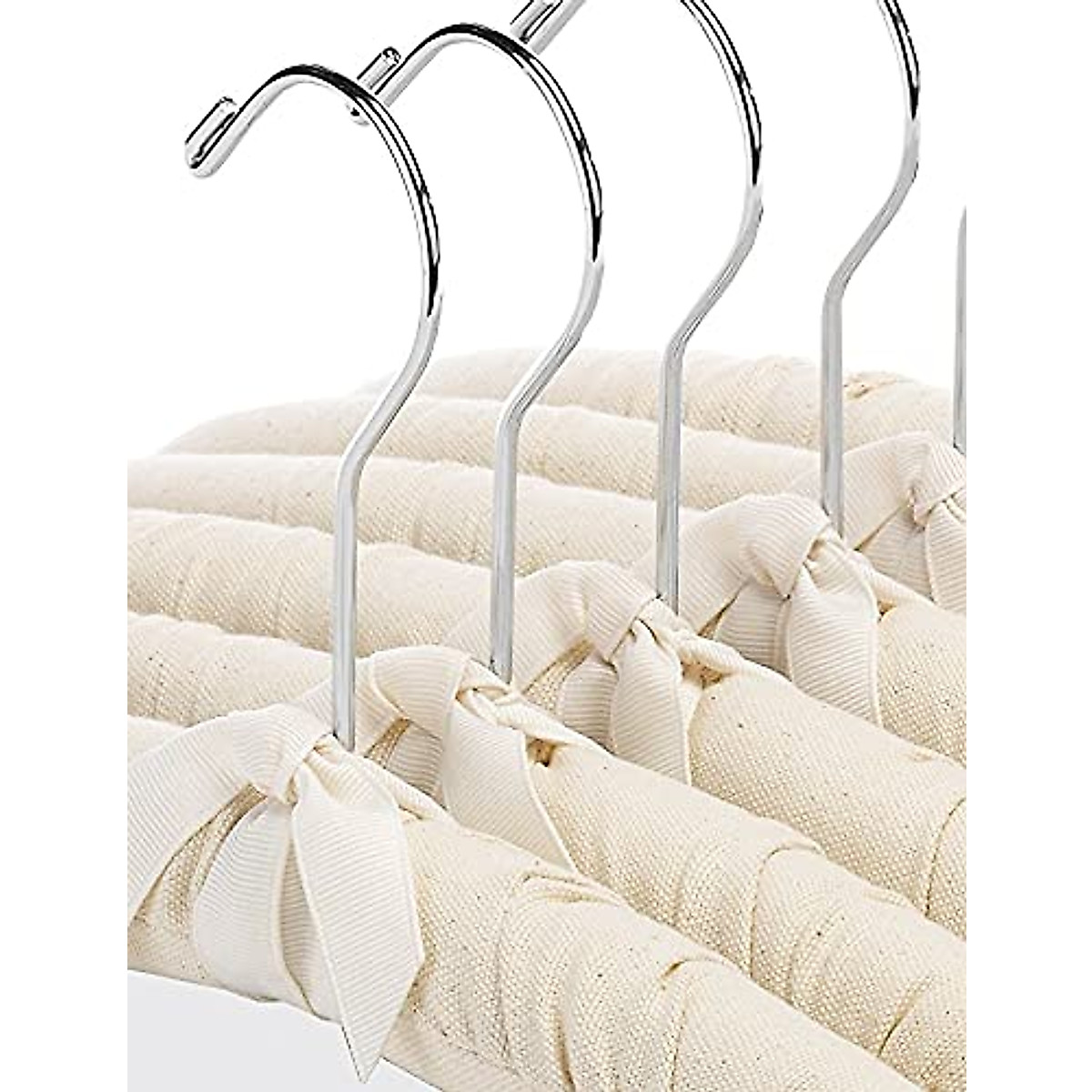 Whitmor Padded Hangers-Canvas-Set of 6, Length: 16" Width: 15" Height: 2", As Shown in The Picture, 6 Count