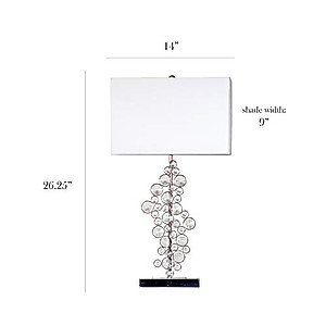 Elegant Designs LT1027-CHR Prismatic Crystal Sequin and Chrome Table Lamp