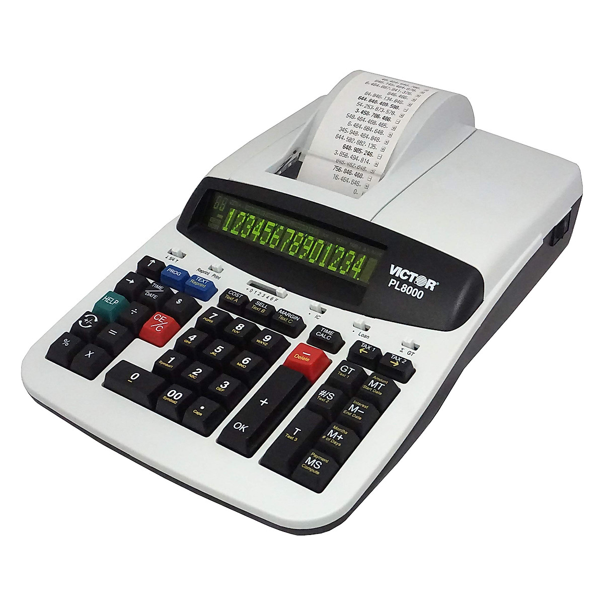Victor Technology PL8000 Thermal Printing Calculator, Prompt Logic, Help Key, 8.0 Lines Per Second