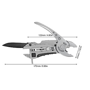 AUNMAS Wrench Multi Tool Handy Pocket Multitool wrench Knife Tool, Adjustable Wrench Screwdriver Bits Pliers Survival Emergency Gear Assembly