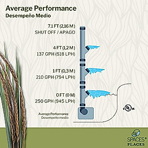 Beckett Corporation G250AG GPH Small Pond Pump 250 Gallons Per Hour, 16 Feet Cord, Black