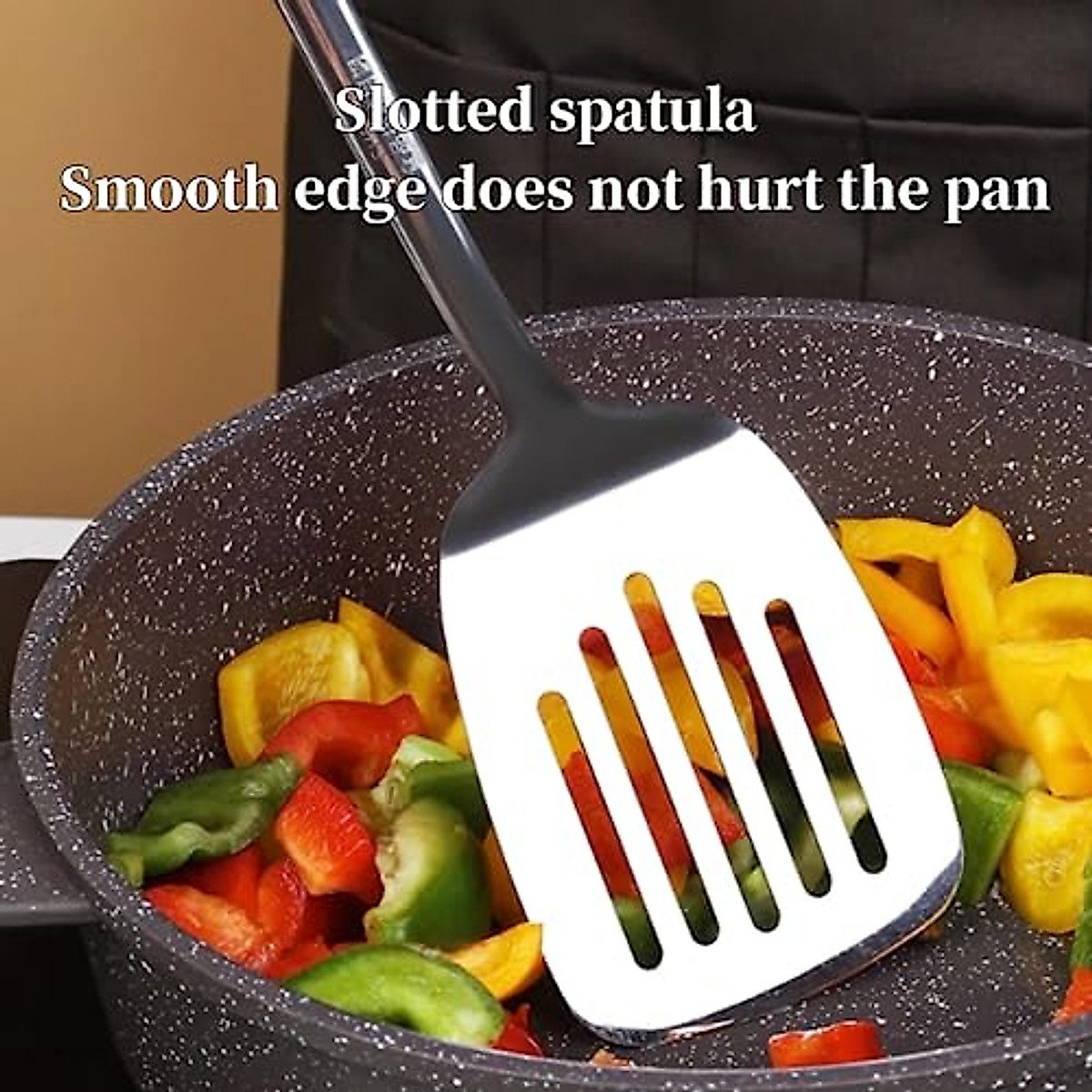 Niulife Kitchen Utensils Set, 4pcs Large Heat Resistant Cooking Utensil Spatula, Green Stainless Steel Nonstick Gadgets Tools, Dishwasher Safe Spatulas Spoon for, Home, Essentials