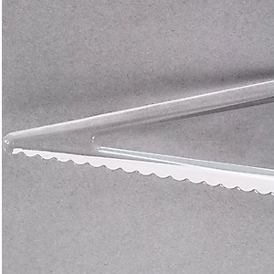 (Pack of 6) Clear 10" Disposable Plastic Pie and Cake Servers, Heavy Duty Spatula for Serving, Cutting, and Slicing Pizza, Pastry, and Desserts (Clear, Pack of 6)