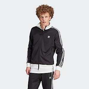 adidas Originals Men's Adicolor Classics Beckenbauer Track Top, Black/White, Large