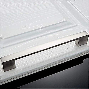 LMZJLU 10-Pack Cabinet Drawer Pulls Bathroom Cabinet Hardware Drawer Pulls Brushed Nickel Kitchen Hardware for Cabinet Bar Handle Pull - 128mm/ 5.04'' Hole Centers