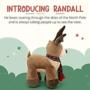 Plushible Plush Reindeer Stuffed Animal - Holiday Deer Characters with Antlers Toy for Girl, Boy, Baby, and Toddler - Christmas Decor Animals - Little Plushie Toys - 8 Inch - Randall