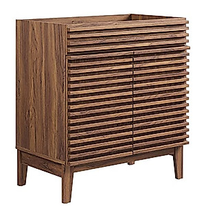 Modway Render 30" Bathroom Vanity in Walnut - Sink Basin Not Included