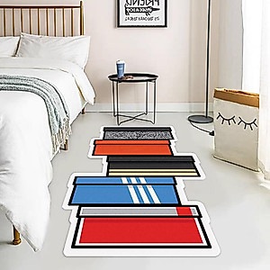 Creative Thickened Area Rugs, Loop Velvet Shoebox Rug Bedroom Bedside Fashion Carpet Living Room Decor Area Rugs Creative Irregular Floor Mat (CM052-23.62x39.37inch)