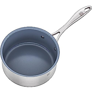 ZWILLING Spirit Ceramic Nonstick Saucepan, 2-qt, Stainless Steel