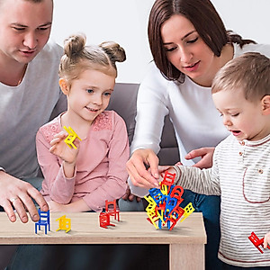 Gamie Balancing Chair Game, 2 Sets, Stacking Chair Games with 18 Mini Chairs & Instruction Guide, Family Game Night Games for Children, Development Learning Game for Coordination & Balance