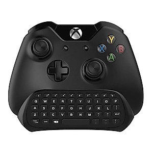 Xbox One Chatpad Gaming Wireless Mini Keyboard ChatPad 2.4GHz Receiver and 3.5mm Jack for Xbox One Elite & Slim Game Controller Gamepad (Black)