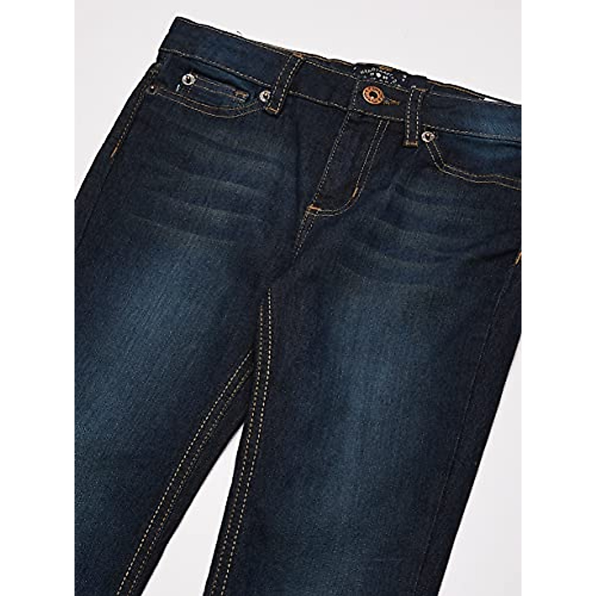 Lucky Brand Girls' Bootcut Fit Stretch Denim Jeans with Zipper Closure & Pockets, Barrier Wash, 14