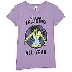 Marvel Girl's She Hulk Vintage Training T-Shirt, Pur Berry, Medium