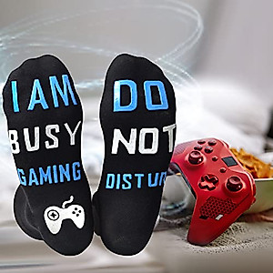 Christmas Stocking Stuffers Gifts for Boys - Funny Gaming Socks for Him Gamer Sock Novelty Gifts for Boys Mens Dad Father