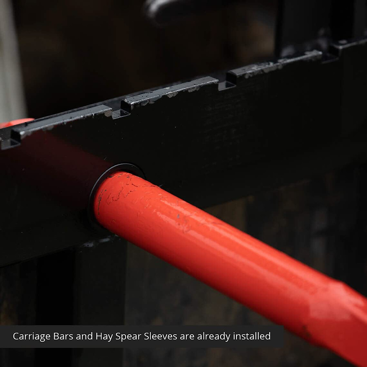 Titan Attachments Skid Steer Pallet Fork Frame Attachment, 60â€ Fork Blades, Rate 4,000 LB, Quick Tach Tractor, Receiver Hitch