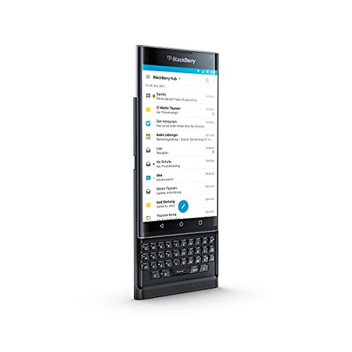 Blackberry PRIV Factory Unlocked GSM Android OS Security Phone with Slide-out Physical Keyboard and 18MP Camera - International Version (Black)