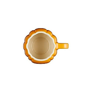Le Creuset Stoneware Pumpkin Mug with Lid, 14 oz., Persimmon