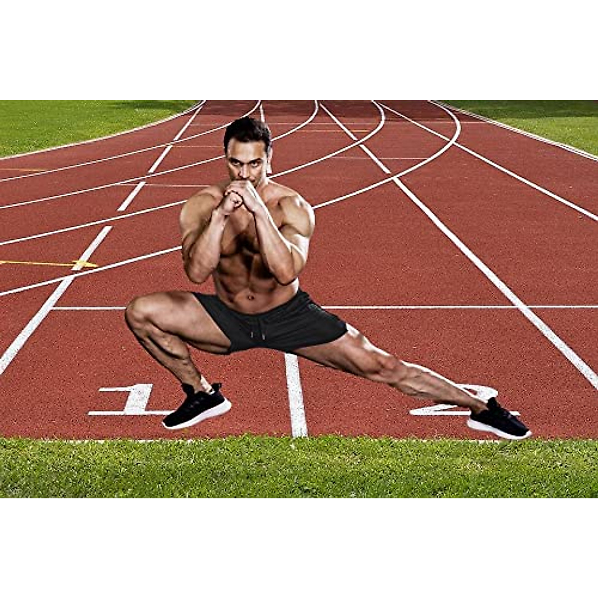 COOFANDY Men's 2 Pack Gym Workout Shorts Mesh Lightweight Bodybuilding Pants Training Running Sports Jogger with Pockets