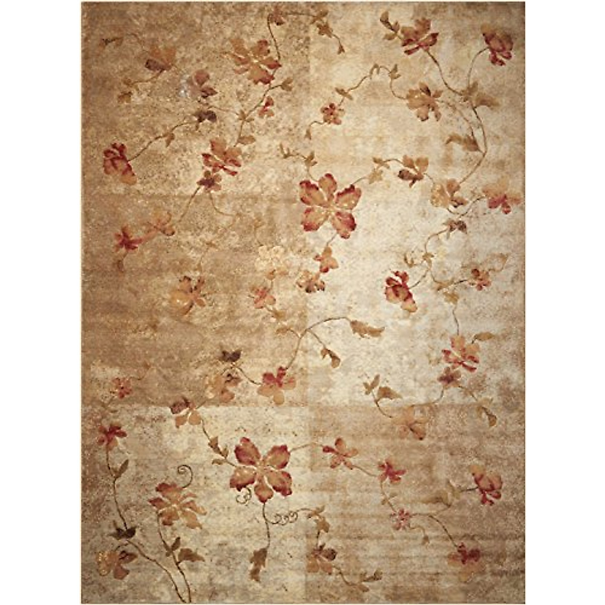 Nourison Somerset Floral Multicolor 7'9" x 10'10" Area-Rug, Easy-Cleaning, Non Shedding, Bed Room, Living Room, Dining Room, Kitchen (8x11)