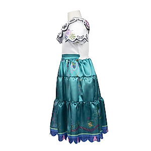 Disney Encanto Mirabel Dress, Costume for Girls Ages 3 and up, Outfit Fits Children Sizes 4-6X