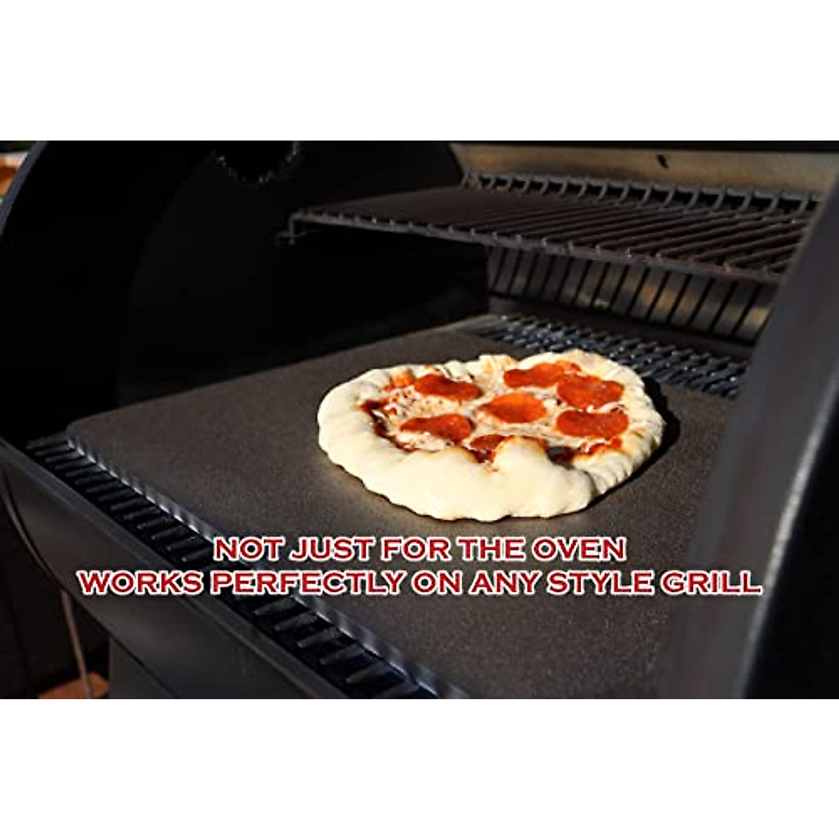 THERMICHEF by Conductive Cooking - Square Pizza Steel Plate for Oven Cooking and Baking (3/8" Deluxe, 16”x16” Square) - Made in USA