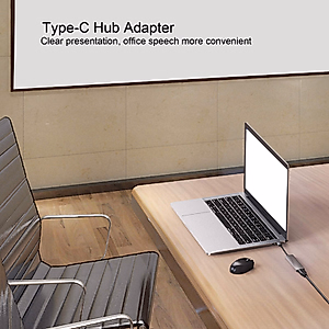 Omabeta Docking Station Adapter Type‑C Hub Adapter USB Type‑C Docking Station Adapter Compact Computer for Travel Home