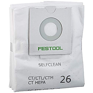 Festool 496187 Selfclean Filter Bag For CT 26, Quantity 5 (1)