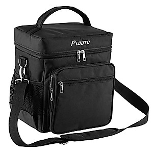 PLOUTO Extra Large Insulated Lunch Bag 24-Can (18L) Soft Leakproof Water Resistant Lunch Cooler for Men Women Adults Travel Picnic Office