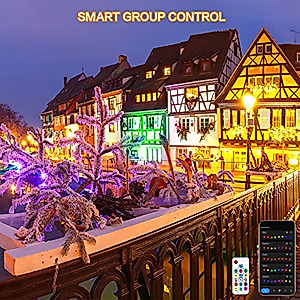 Hitish LED Flood Lights Outdoor, Smart RGB Color Changing Floodlight with Multi Scene Modes & Music Modes, IP66 Waterproof Landscape Lights with Smart APP & Voice Control for Patio Garden Yard, 6 Pack