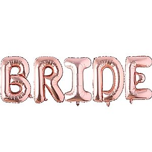 40" Bride Rose Gold Huge Balloons for Shower Bachelorette Party Decorations