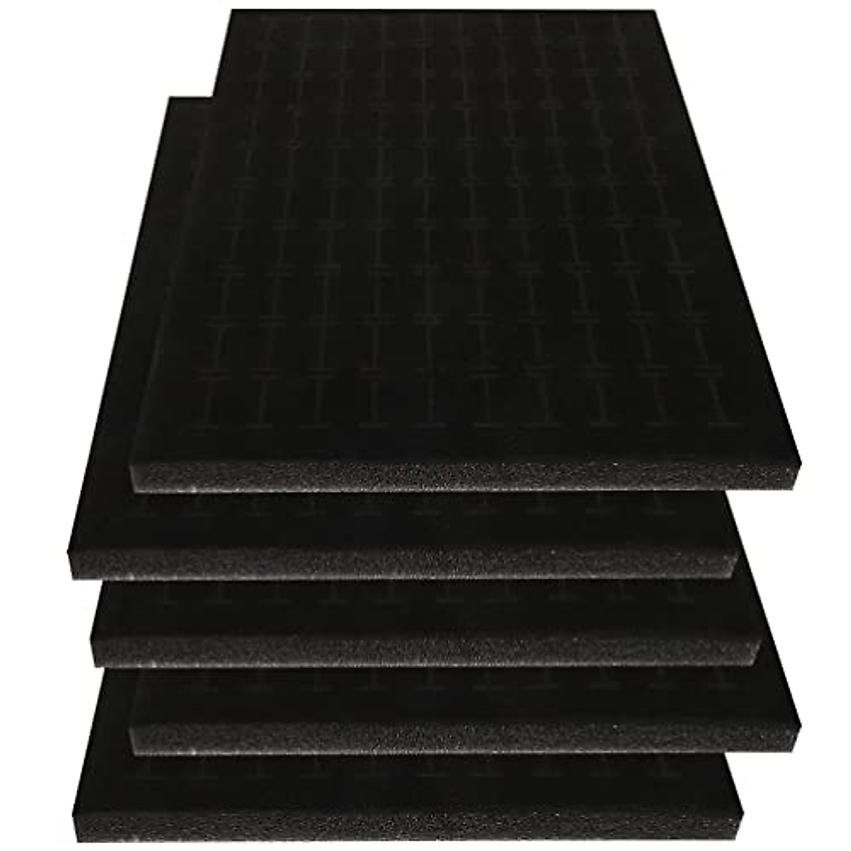 ARTIBETTER Jewelry Storage Insert - Foam Jewelry Inserts (3pcs) - Black Velvet Ring & Earring Display Pad for Jewelry Storage Box