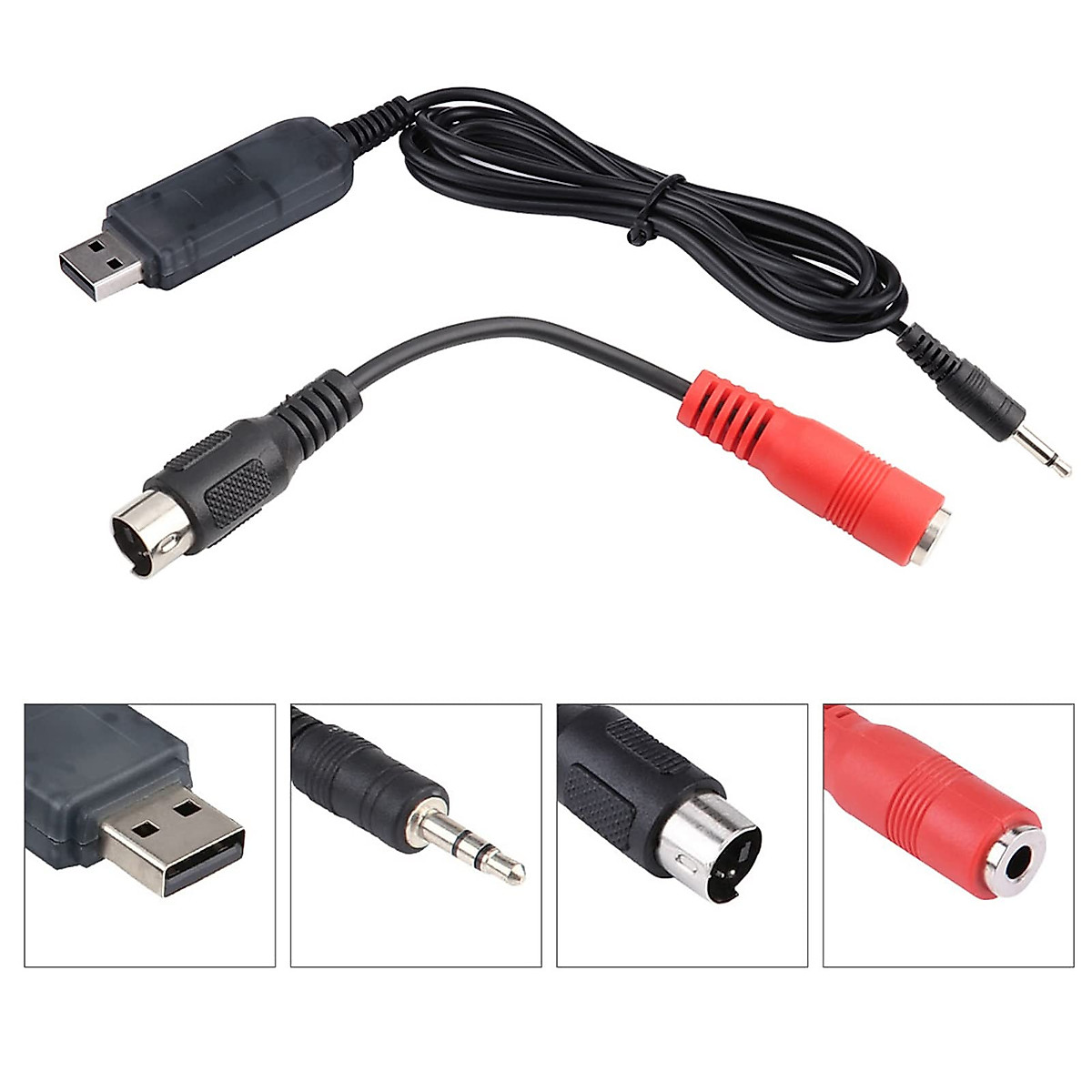 Keenso RC Simulator Cable, USB Dongle Cable Set Compatible with 22 in 1 Quadcopter Flight Simulator Remote Controller Transmitter Modeling Accessory
