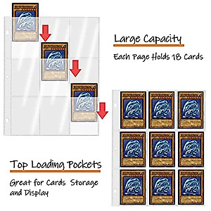 Card Binder for YuGiOh Cards - 9 Pocket Card Holder Book with Sleeves Compatible with Yugioh Cards, Holds 720+ Cards