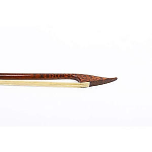 4/4 Snakewood Violin Bow Letterwood Baroque Style Outward timber Natural Bow Horse Hair (4/4)