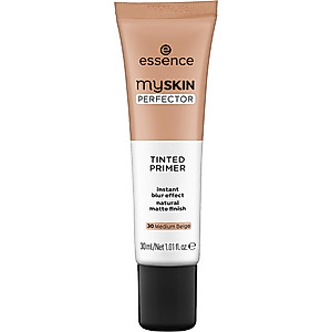 essence | My Skin Perfector Tinted Primer | Instant Blur Effect & Natural Matte Finish | Vegan, Paraben Free, Oil Free | Cruelty Free | (30 | Medium Beige)