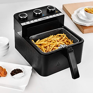 Kalorik 2-in-1 Air Fryer and Deep Fryer, Black